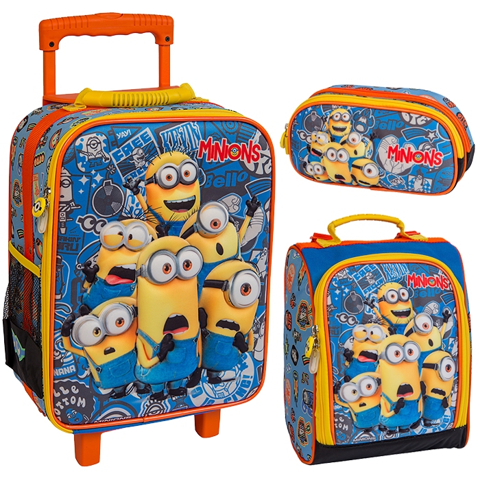 Set de Mochila Minions + lonchera + cartuchera - Mochilas Escolares